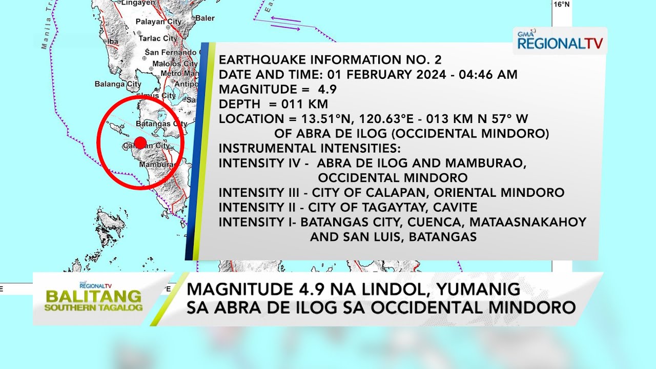 Balitang Southern Tagalog: Magnitude 4.9 na lindol, yumanig sa Abra de ...