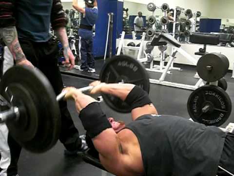 Max-OT Training Lying Tricep Extensions 165x6* Reps 2nd Set - YouTube