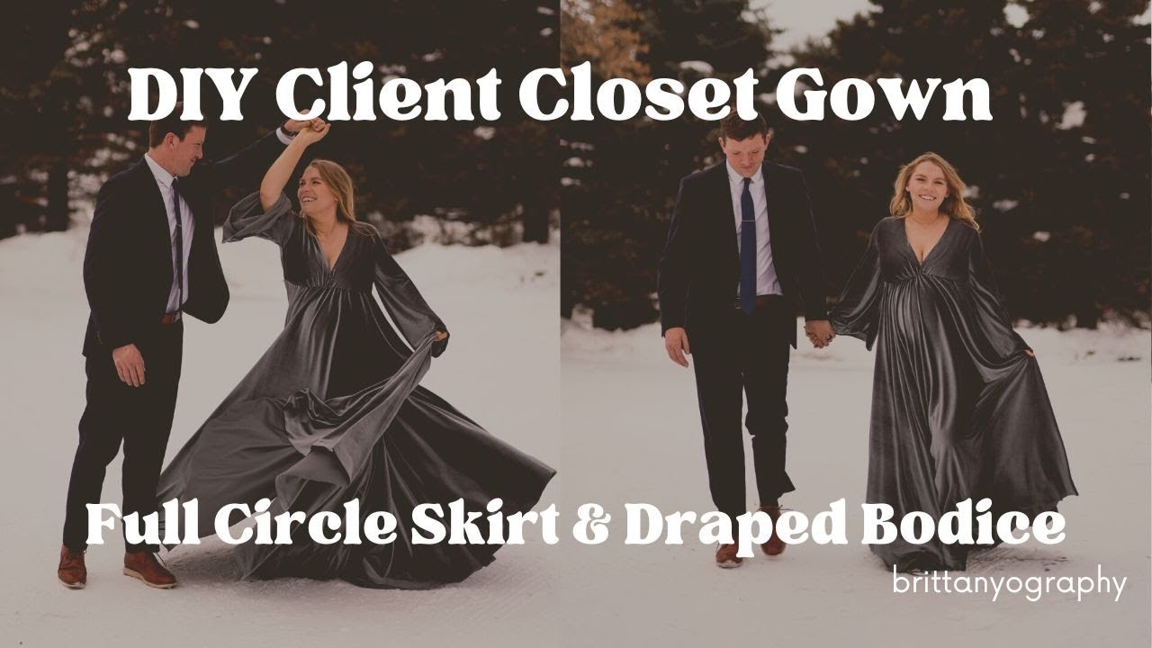 DIY Velvet Maternity Photoshoot Gown | Client Closet - YouTube