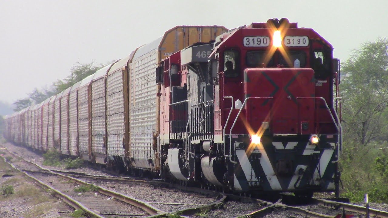 Maquina SD40 guiando una Gevo! KCSM y FXE en Altamira, imprudencia y ...