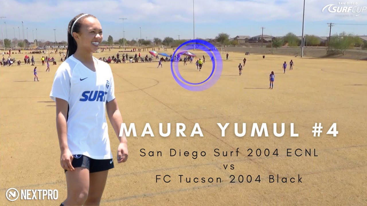 Maura Yumul SD Surf ECNL 2004 vs FC Tucson 04 Girls Black - YouTube