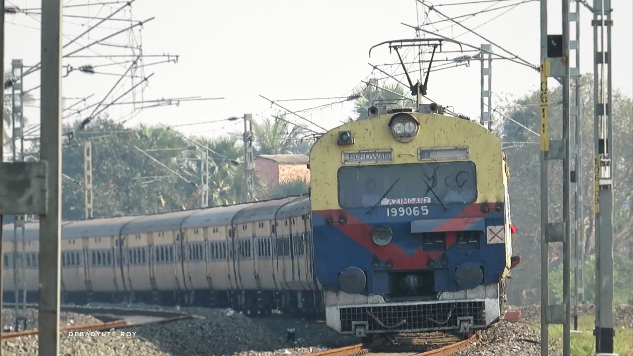 Beautiful Livery MEMU Train Over Huge Curve || Katwa-Azimganj MEMU ...