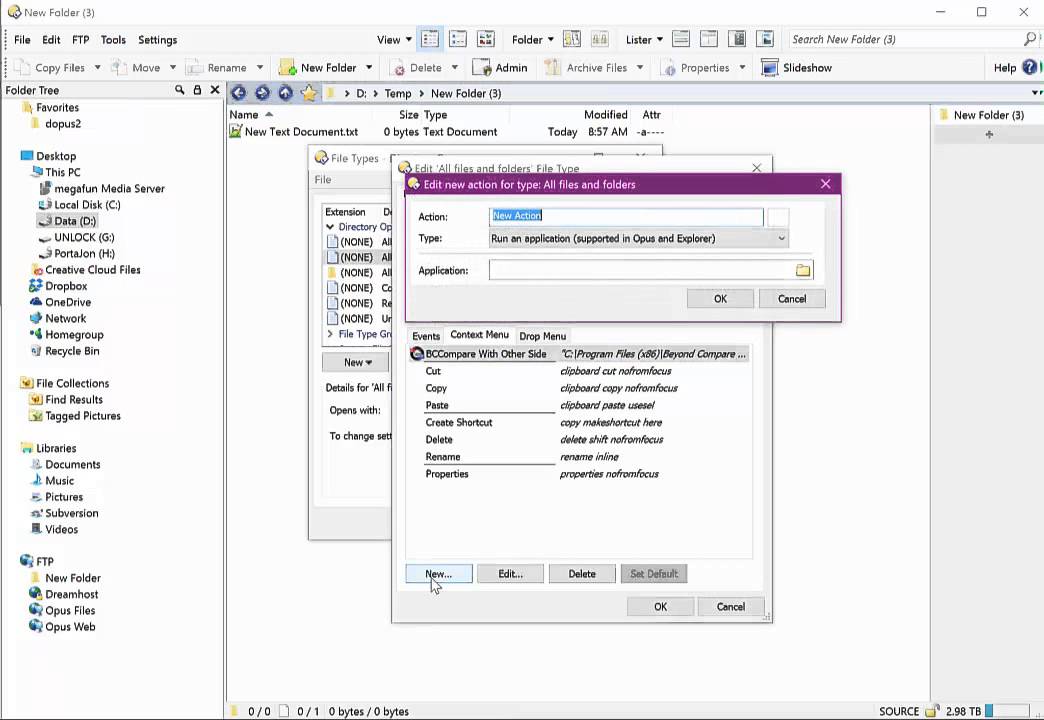 Adding context menu commands in Directory Opus - YouTube