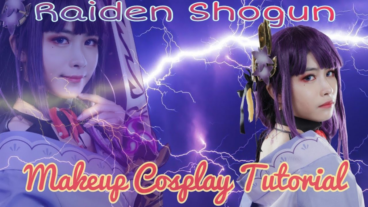 ⚡ Raiden Shogun Cosplay Makeup Tutorial ⚡ - YouTube