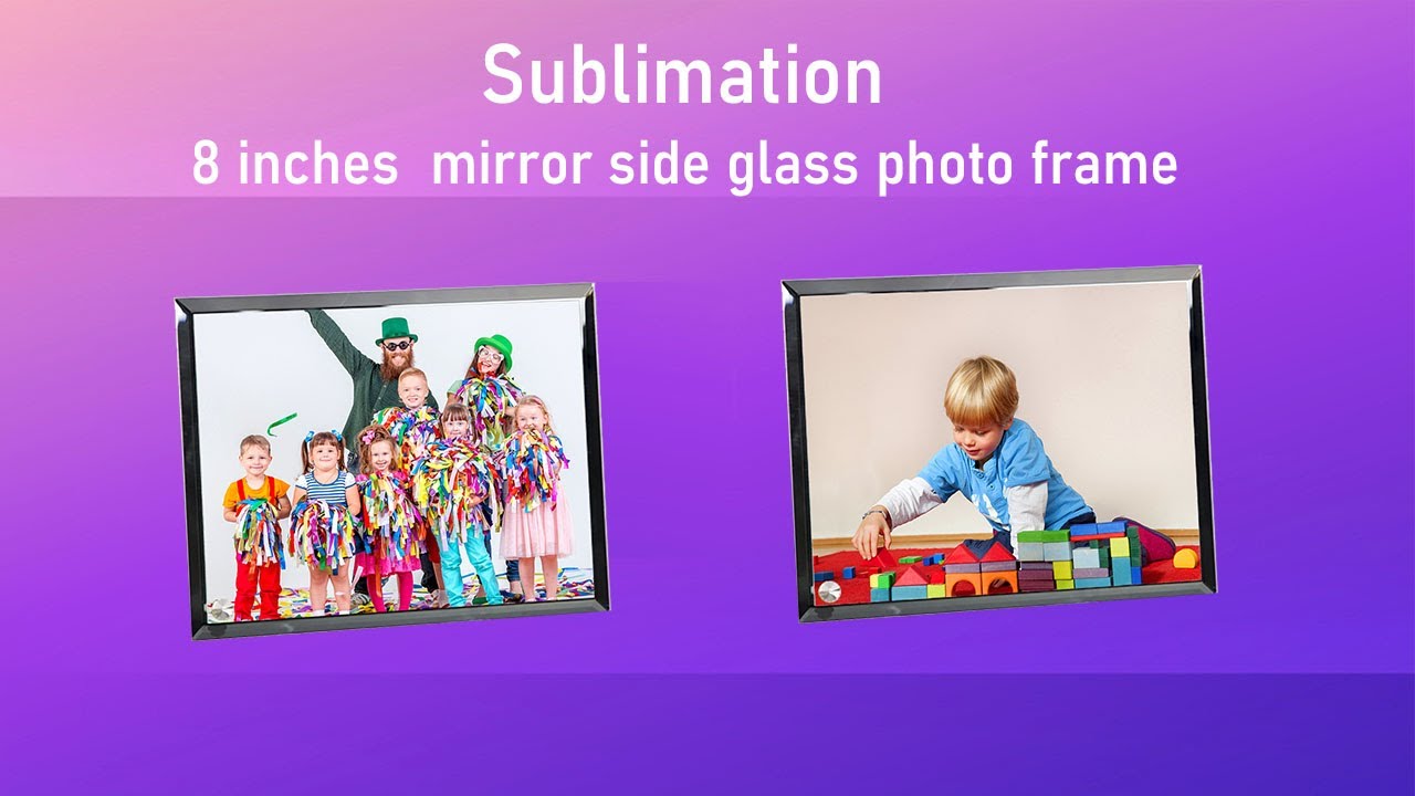 Sublimation Mirror Side Glass Photo Frame - YouTube