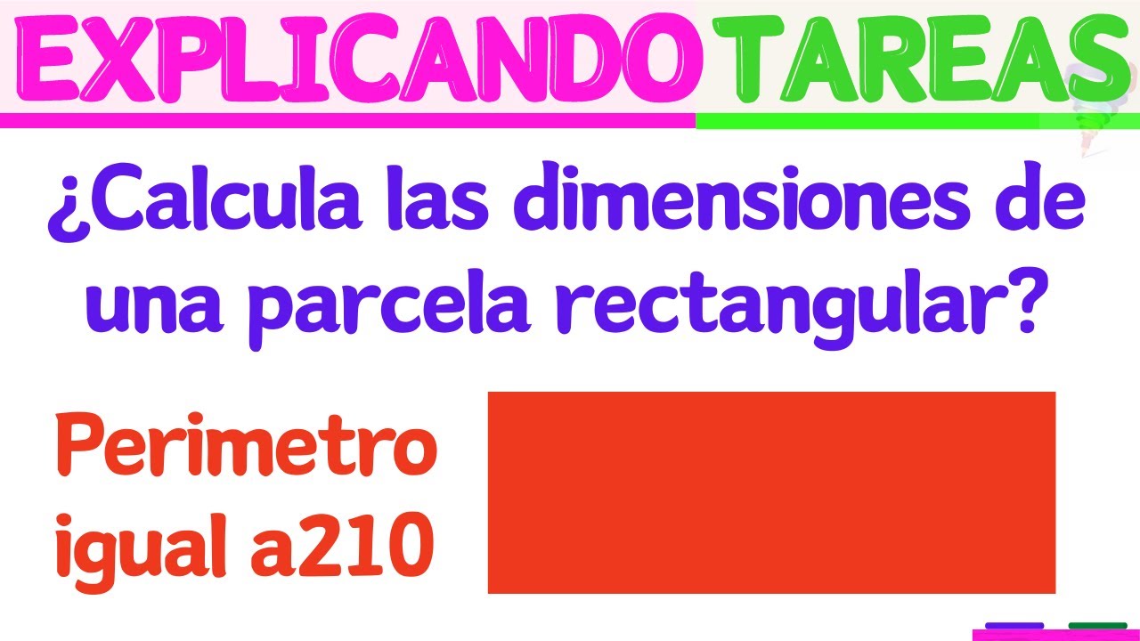 Calcula las dimensiones de una parcela rectangular | Explicando tareas ...