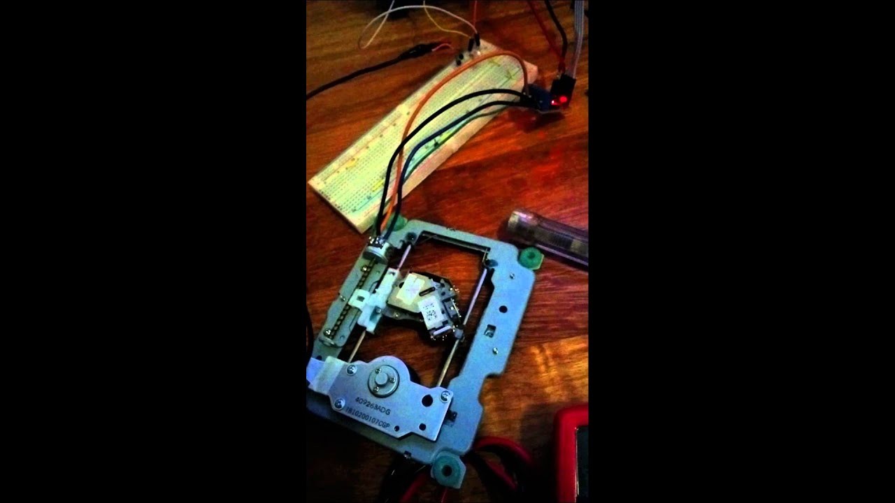 Controlling stepper motor of DVD drive with Raspberry Pi - YouTube