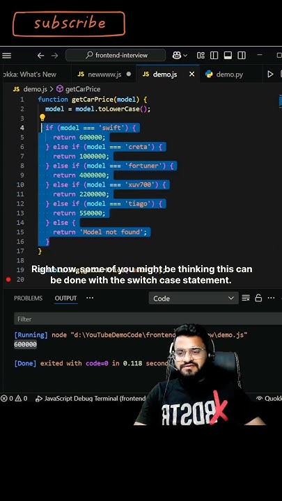 Avoid using too many if-else and switch case statements, instead just use this #javascript # ...