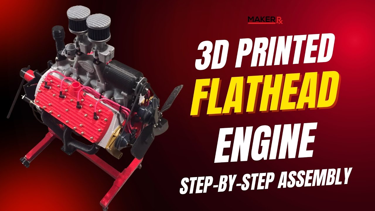 Build a Fully Working 3D Printed Flathead V8 Engine | Full Step-by-Step ...