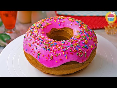 DEV DONUT PASTA! DONUT Şeklinde Pasta Nasıl Yapılır? | Leziz Tatlar