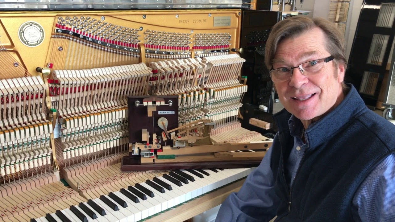 Grand piano versus Fandrich vertical action - YouTube
