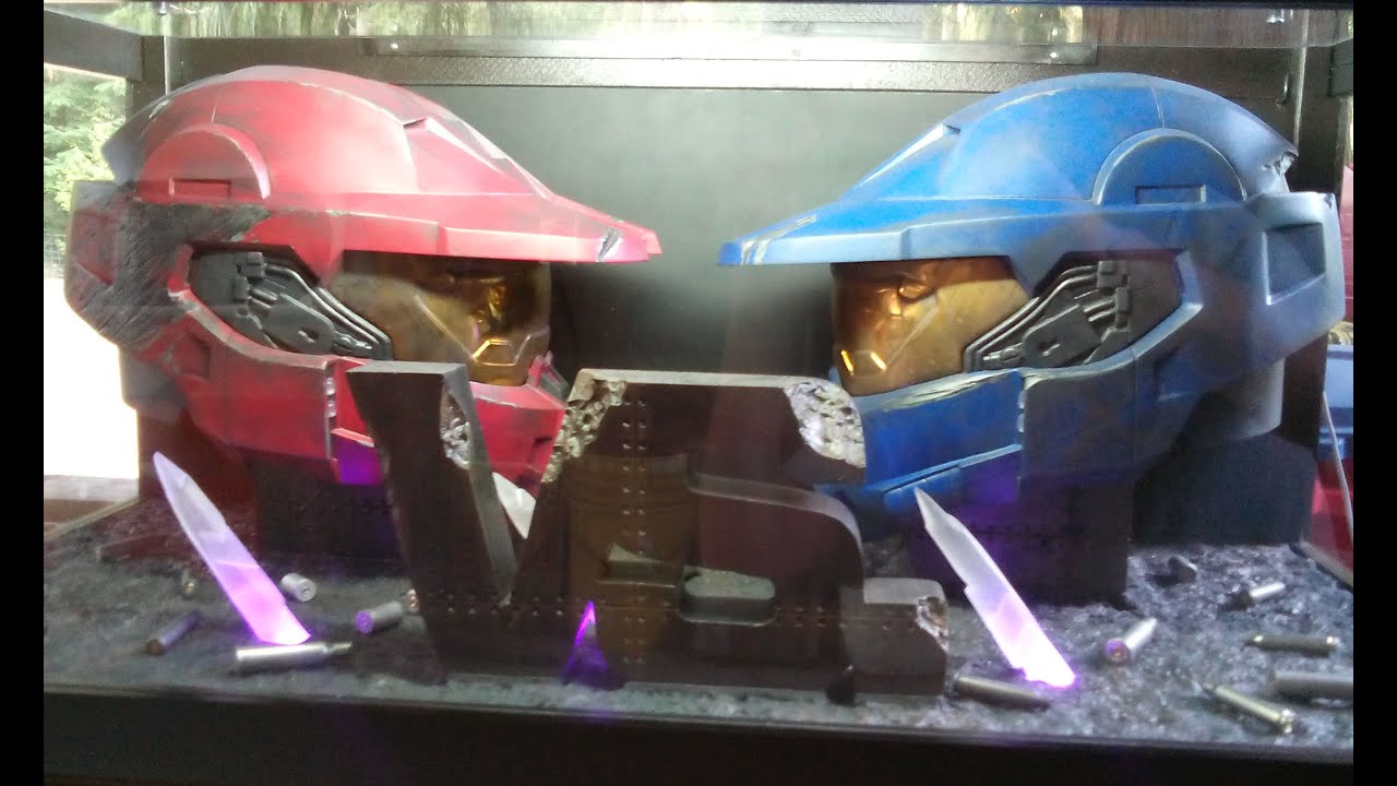 ULTIMATE Halo Red vs. Blue display case - YouTube