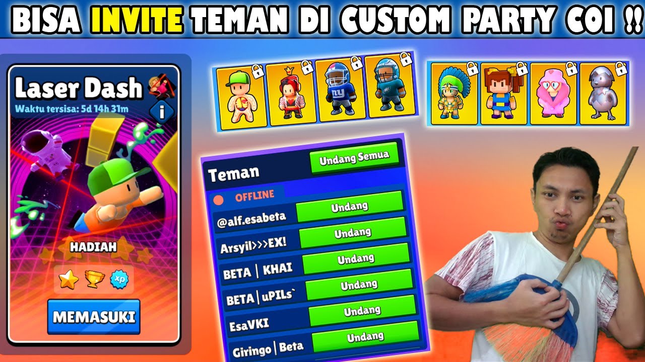 HOT UPDATE!! Banyak Skin Baru | Bisa Invite Teman di Custom Party Coi ...