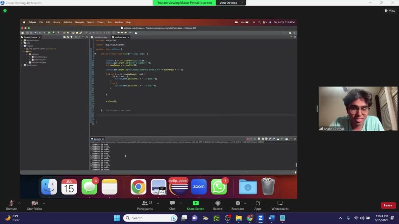 JAVA Tutorial 5 Odd Even number and Guess number program - YouTube