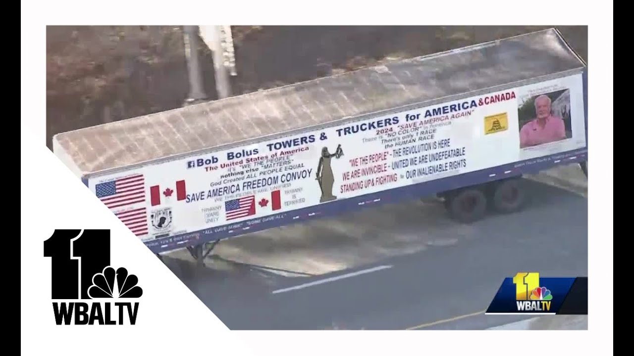 First signs of trucker convoy passes through Maryland headed to DC ...