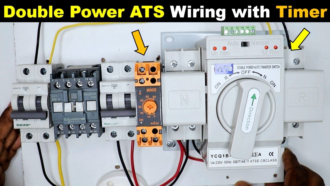 Auto Change Over Switch (ATS) Proper Connection with Timer ...