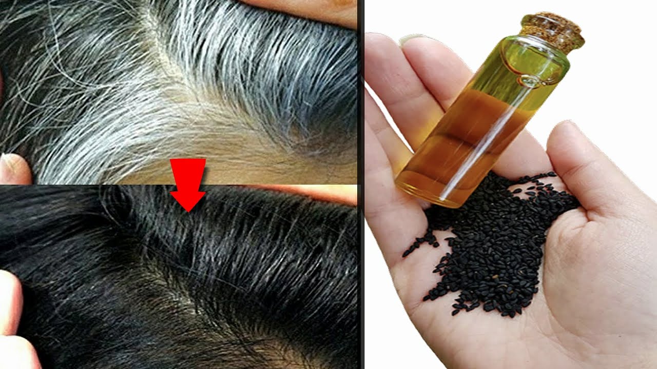 White hair to black hair naturally in just 3 minutes and grow long hair ...