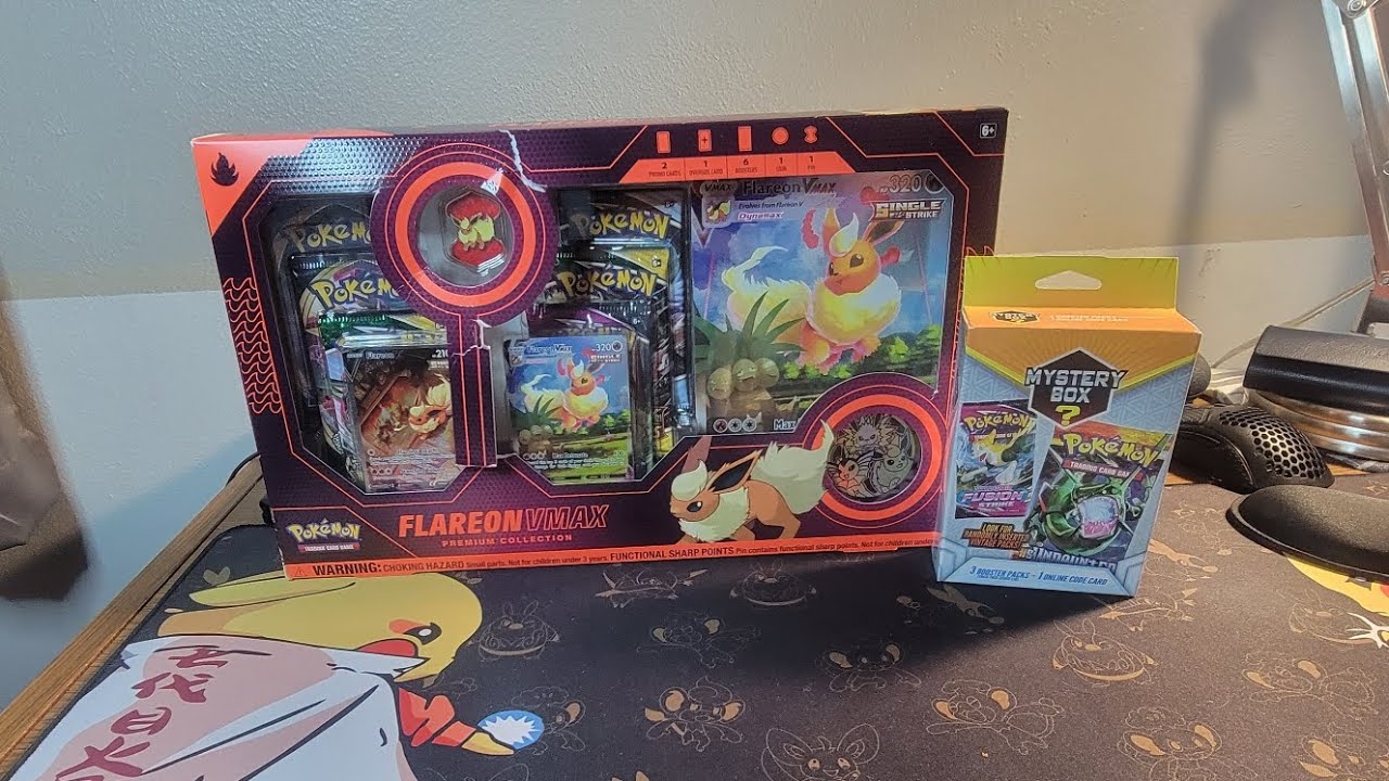 Flareon VMAX Premium Collection and a Mystery Box! - YouTube