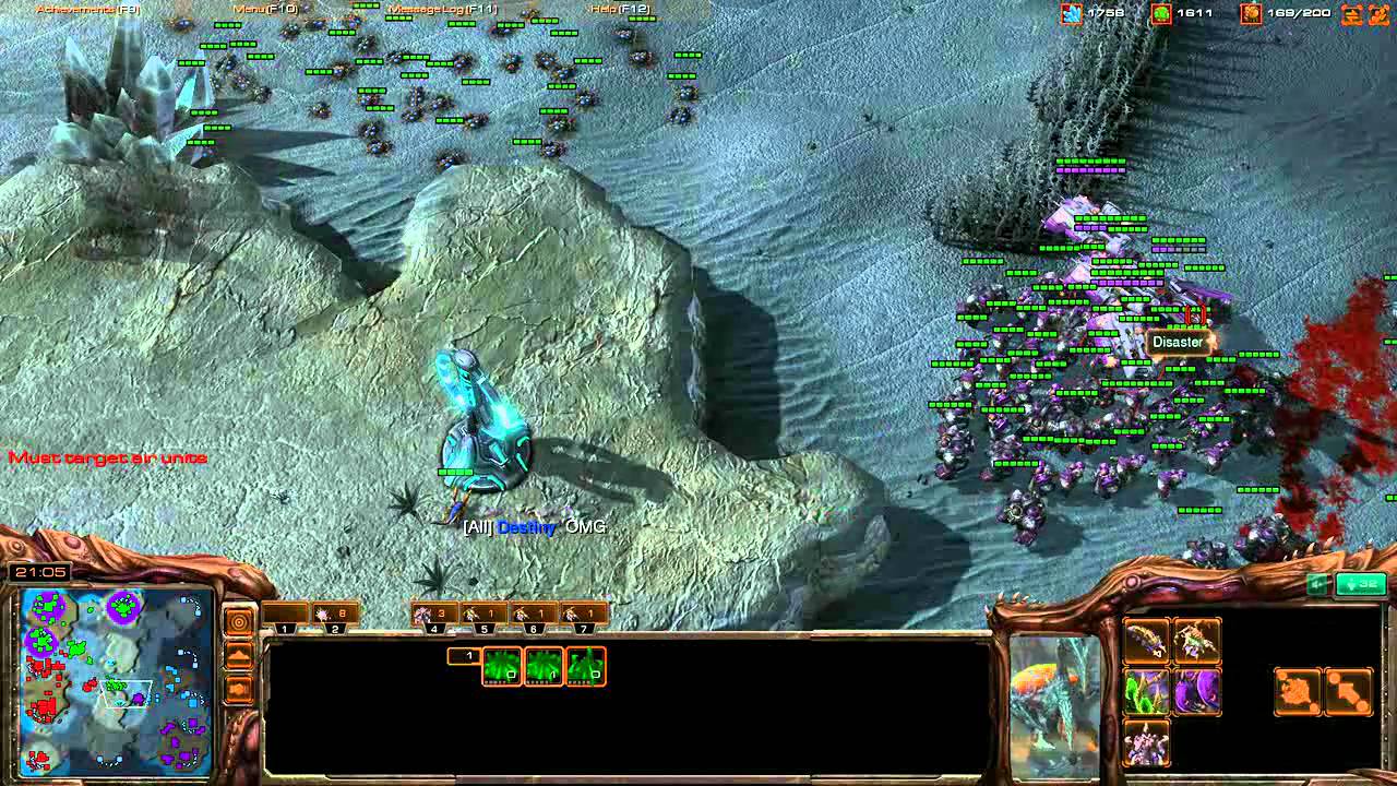 Starcraft 2 - Destiny's Surprise Banelings - YouTube