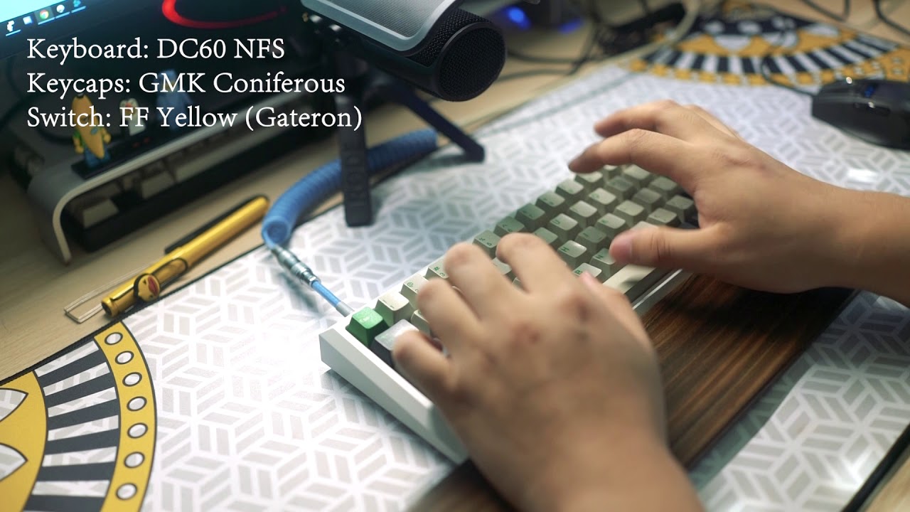 Mechanical Keyboard Typing Test ALF DC60 Not For Sale with GMK ...