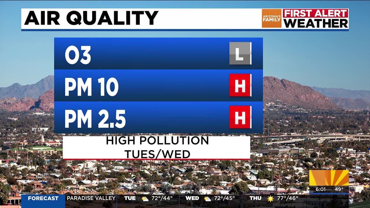 High pollution advisory in effect for Phoenix - YouTube