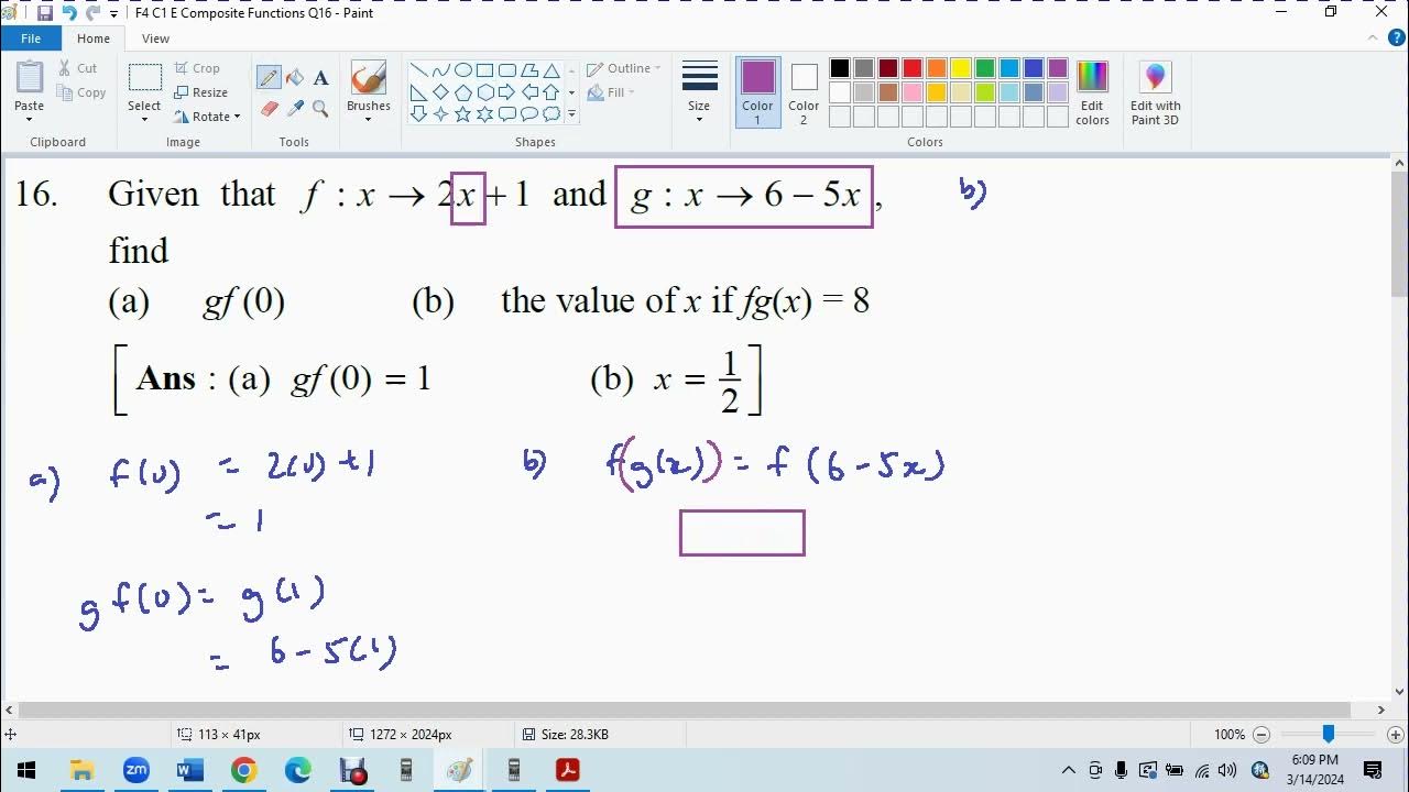 F4 C1 E Composite Functions Q16 - YouTube