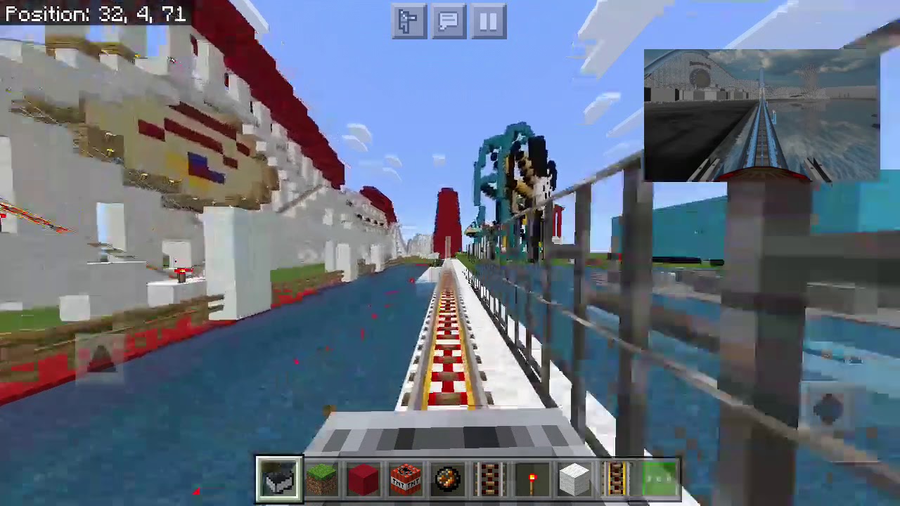 Amusement park/incredicoaster in Minecraft pe but California Screamin ...