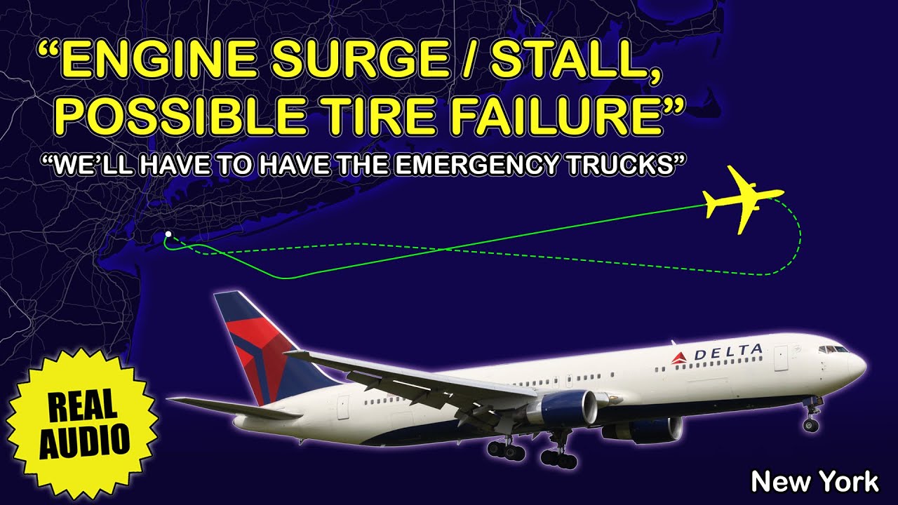 Engine stall / surge on take-off. Delta Boeing 767 needs emergency ...