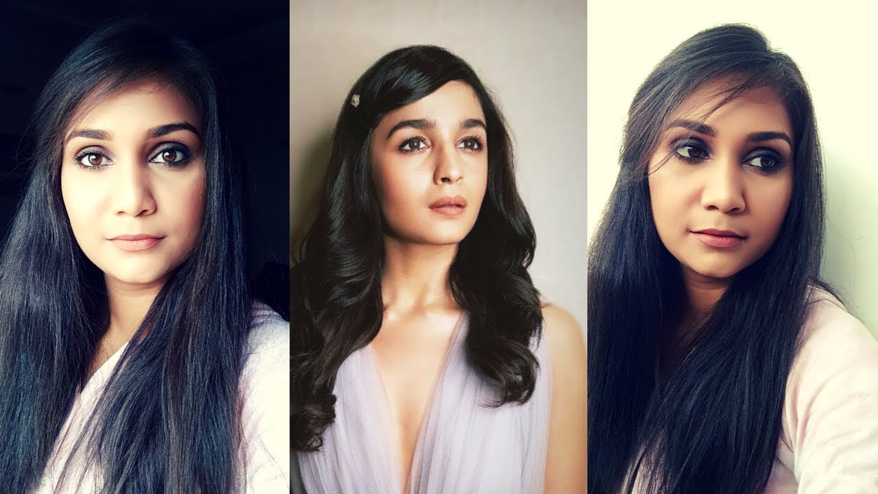 Alia Bhatt Jio Filmfare Inspired Makeup Look | Brown Smokey Eyes For ...