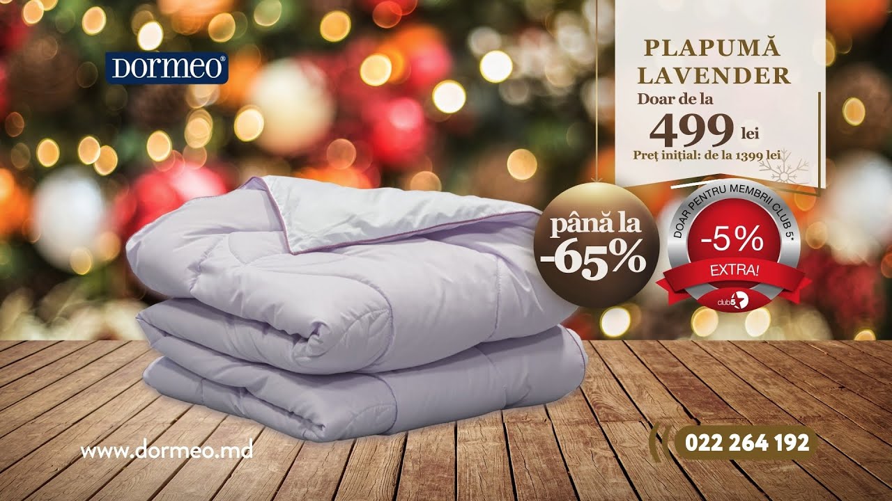 Plapuma Dormeo Lavender cu REDUCERE de pana la -65%! De la doar 499 lei ...