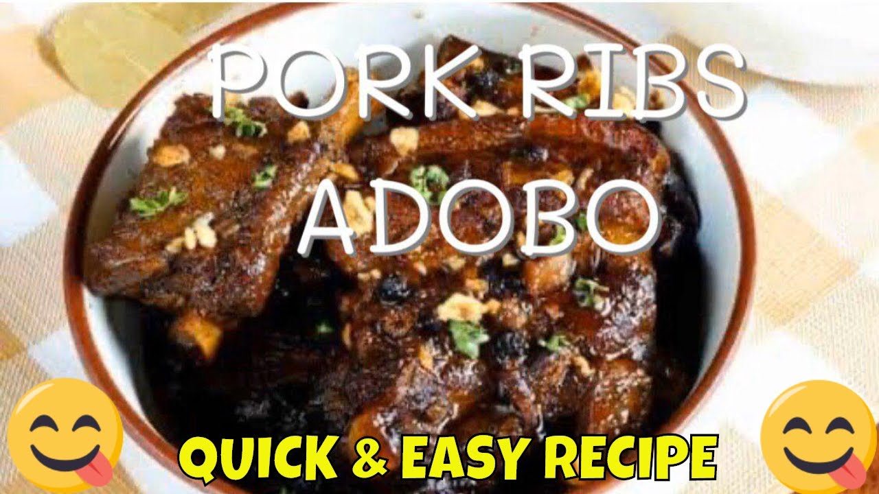 PORK RIBS ADOBO } QUICK & EASY RECIPE #adobo #porkribsadobo # ...