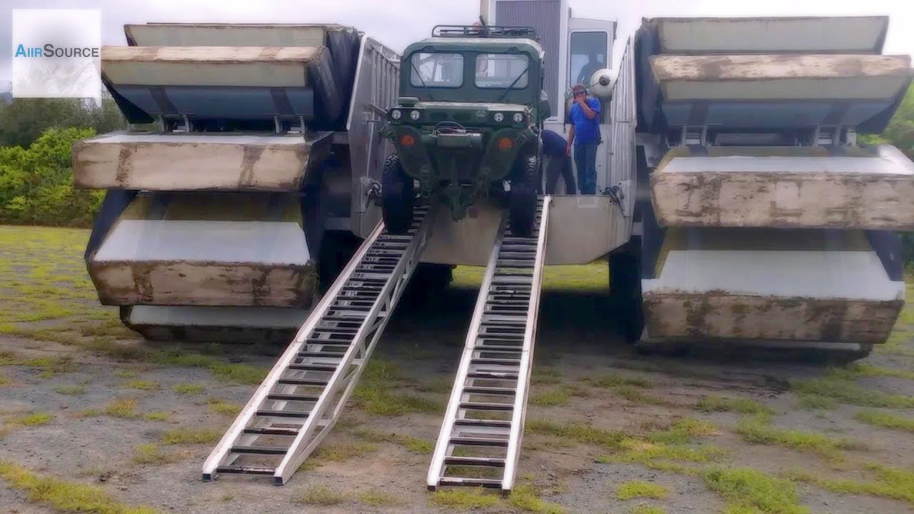 Ultra Heavy-Lift Amphibious Connector (UHAC) Vehicle Unload - YouTube
