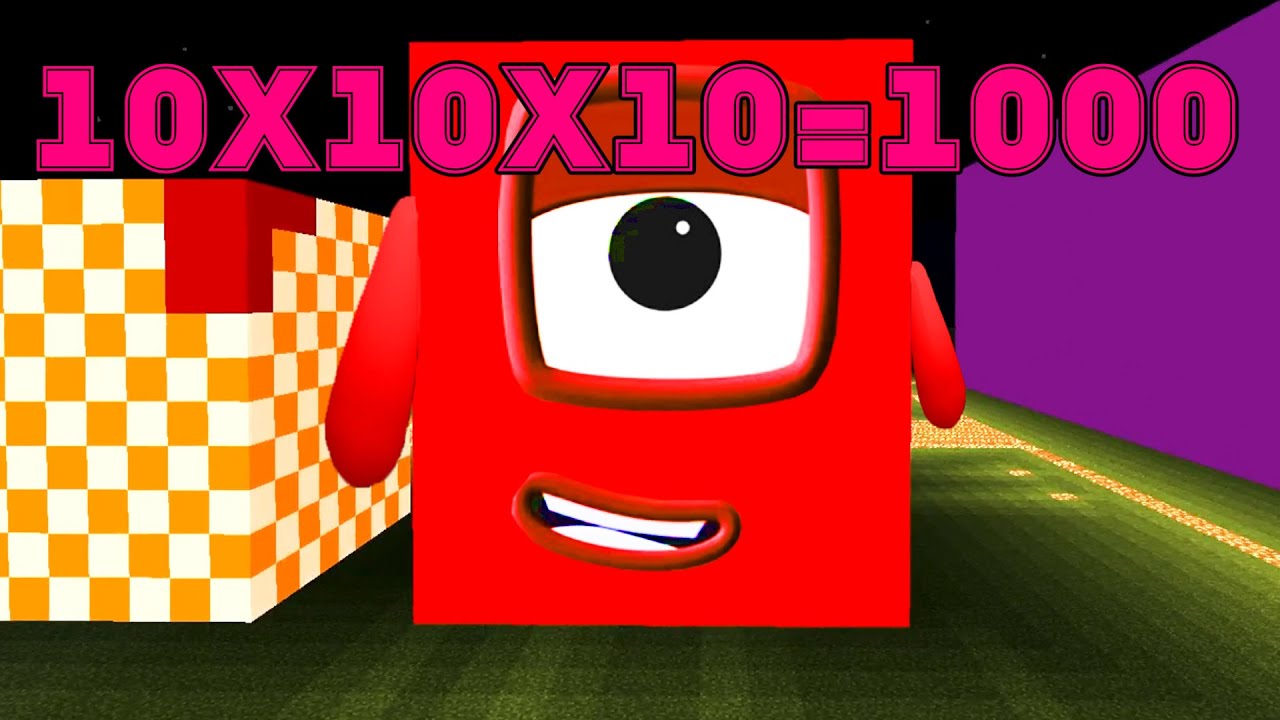 Cube Numbers 1 to 1000 10^3 Minecraft NUMBERBLOCKS - YouTube