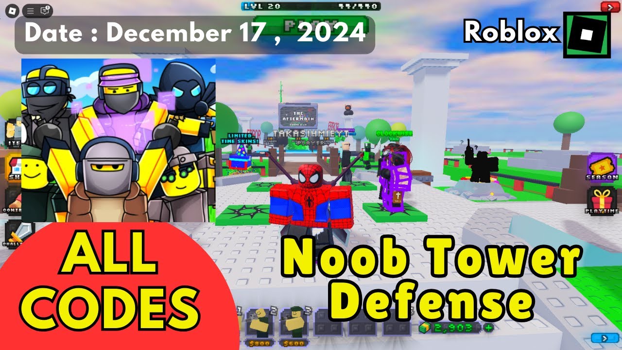 ALL Codes Work Noob Tower Defense Roblox, December 17, 2024 - YouTube