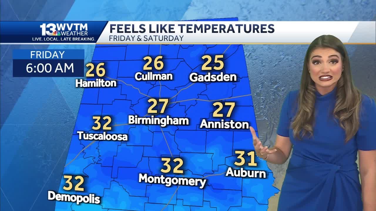 Very cold temperatures in Alabama forecast over the next few days ...
