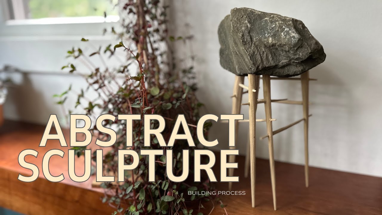 Making an abstract stone sculpture. "Scaffold" - YouTube