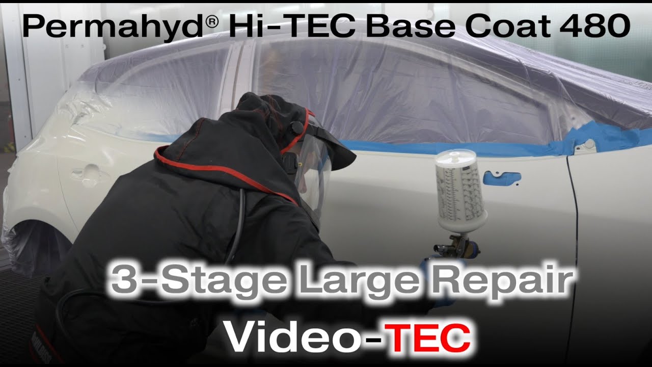 Permahyd Hi-TEC Base Coat 480: 3-Stage large repair - YouTube