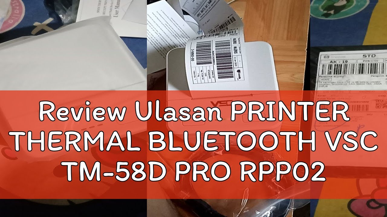 Review Ulasan PRINTER THERMAL BLUETOOTH VSC TM-58D PRO RPP02 - RJ 11 ...