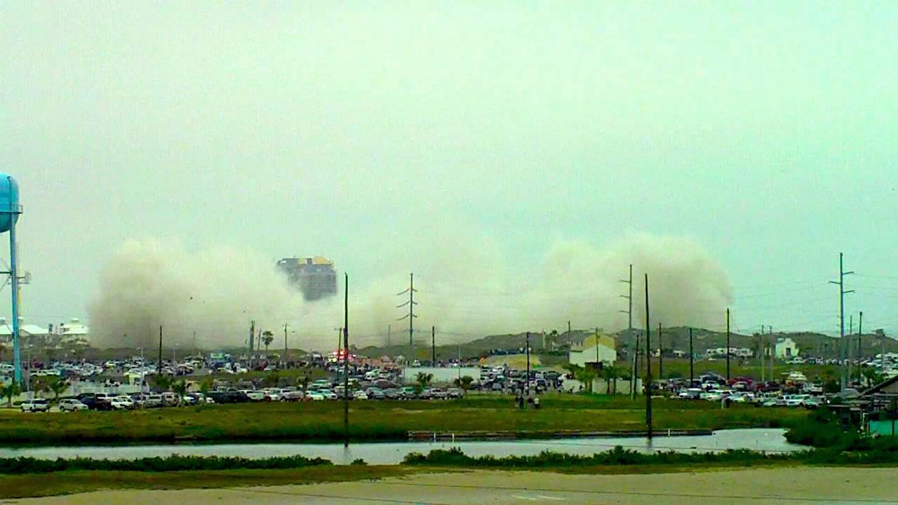Ocean Tower Imploded in South Padre Island - YouTube