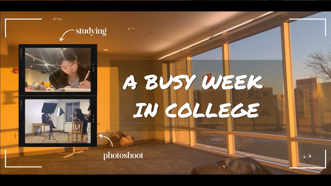 BUSY week in my life as a COLLEGE student | photoshoot, studying, gym ...