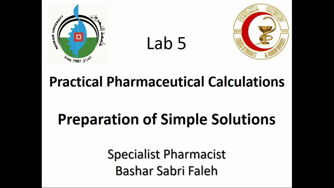 5. Lab. 5 preparation of simple solutions - YouTube