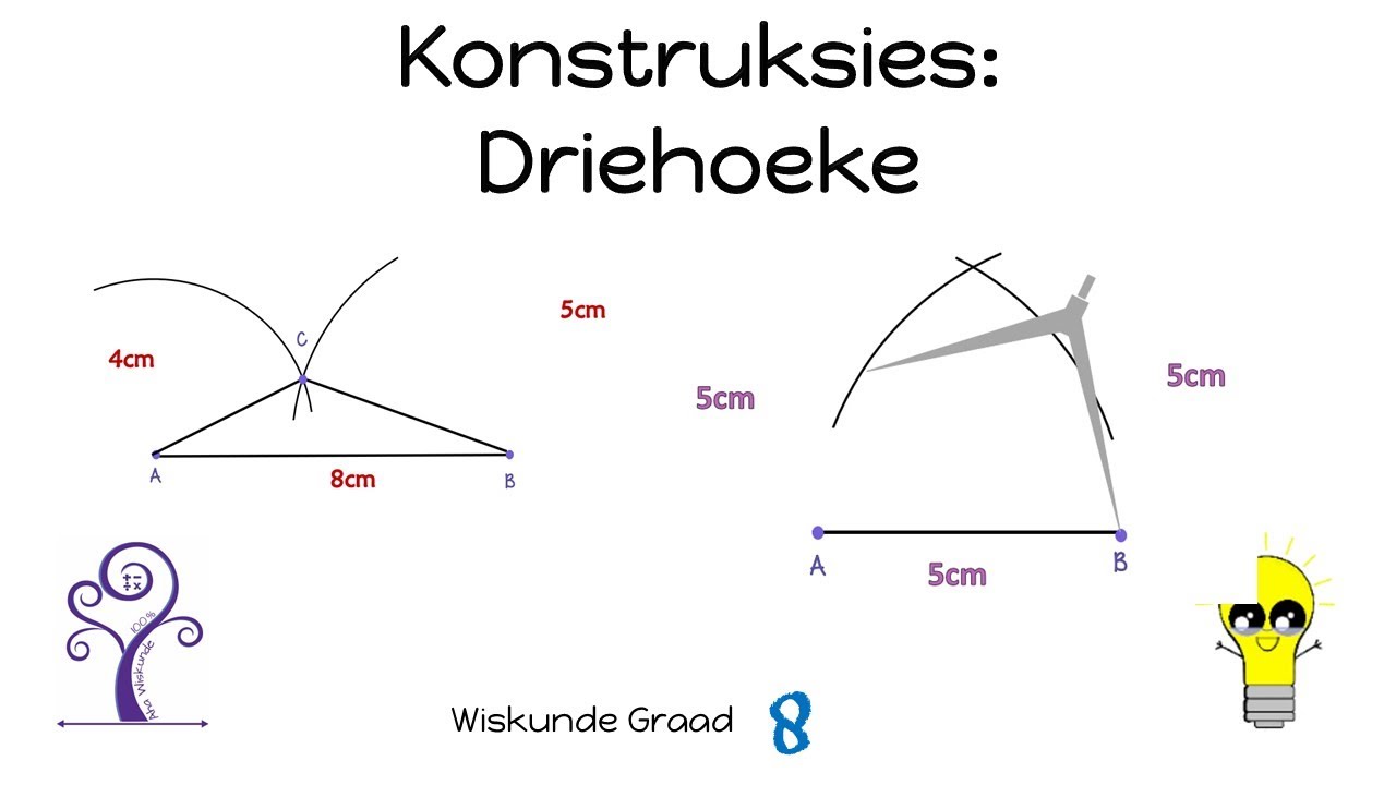 Wiskunde Graad 8 Meetkunde - Konstruksies van Driehoeke - YouTube