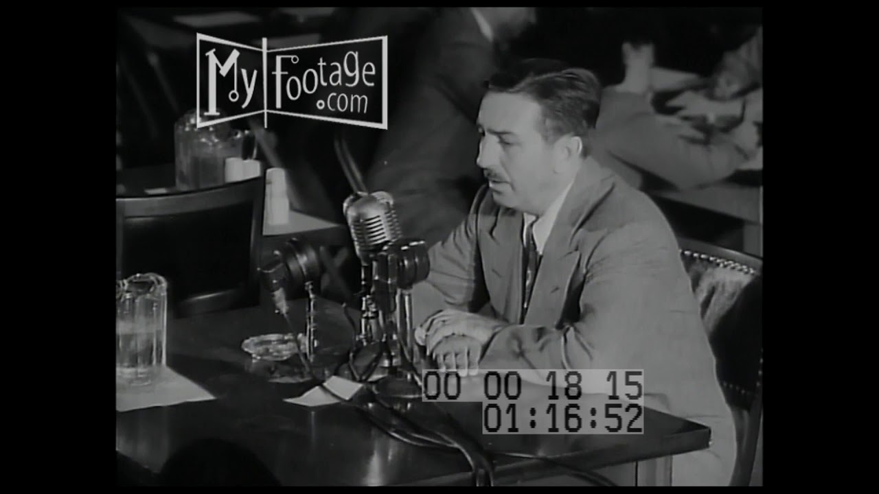 1947 Walt Disney HUAC Testimony (Outtake) Part 1 of 2 - YouTube