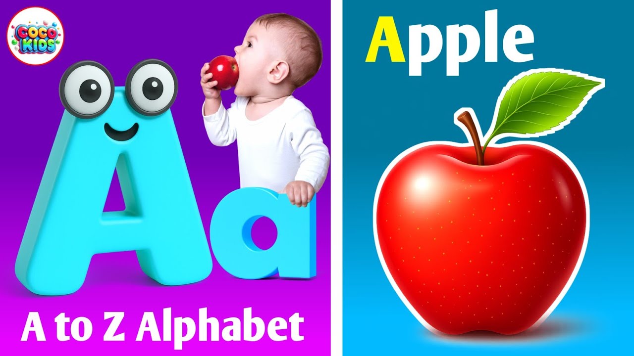 Abc Phonics Song With Two Words || ABCD ABCD || Alphabet A to Z || Coco ...