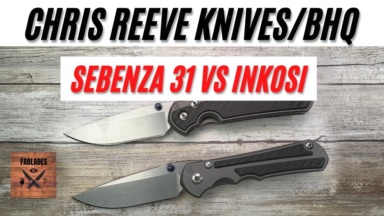 Chris Reeve Knives Sebenza 31 VS Inkosi BladeHQ Exclusives Pocketknife ...