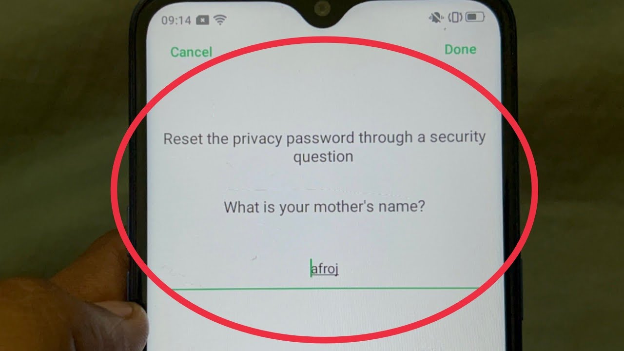 Fix Reset the privacy password through a security question Problem ...
