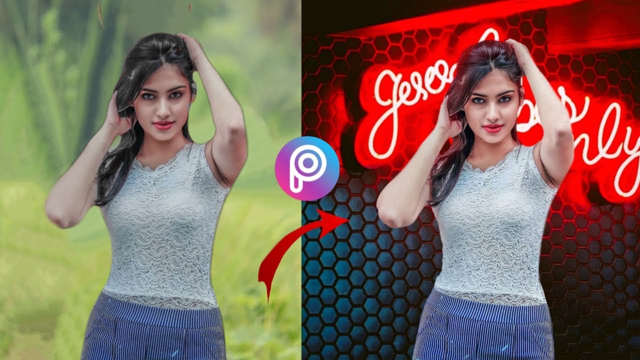 Girl Photo Editing in Picsart Background Change Girl Photo Concept ...
