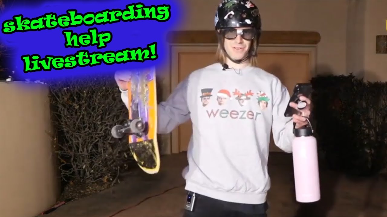 MERRY HOLIDAY STREAM Melvin the Nerd livestream skateboarding help #32 ...