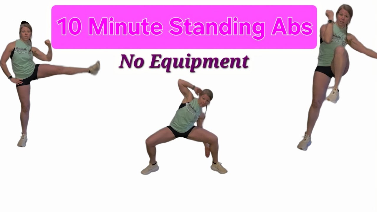 10 Minute Standing Ab Workout, No Equipment - YouTube