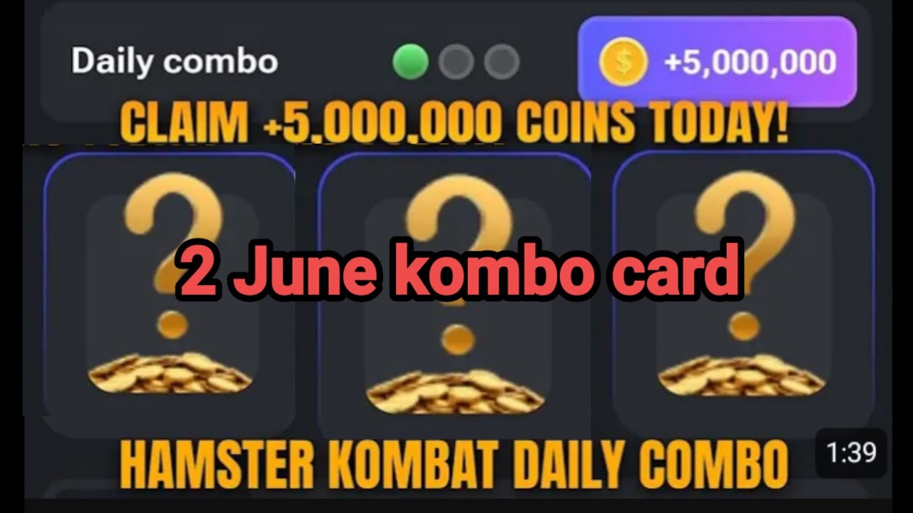 Hamster Kombat daily combo cards || Hamster Kombat Combo Card 5 Million ...